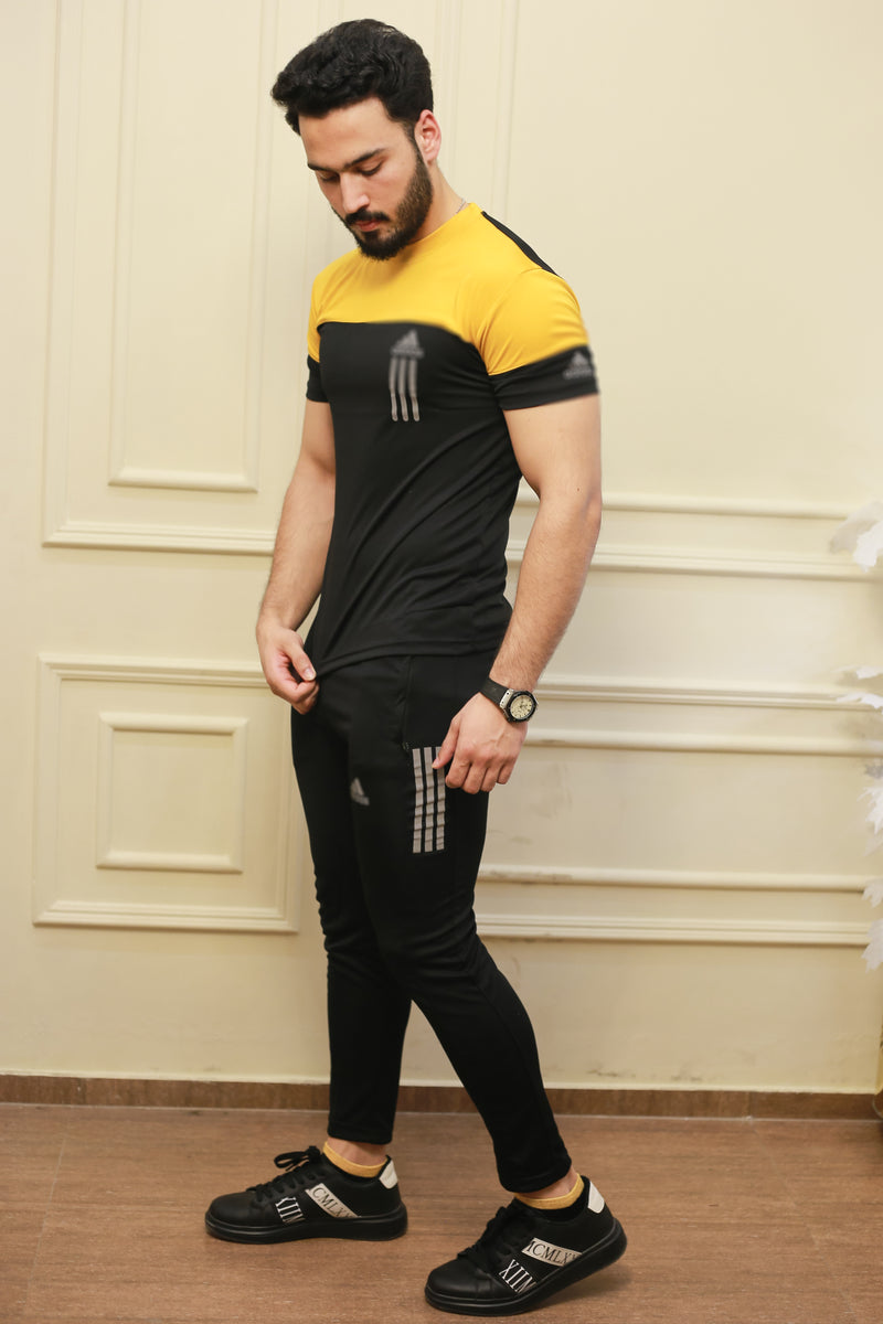 Adi Upper Yellow Set Drifit Tracksuit – Fusions Flare